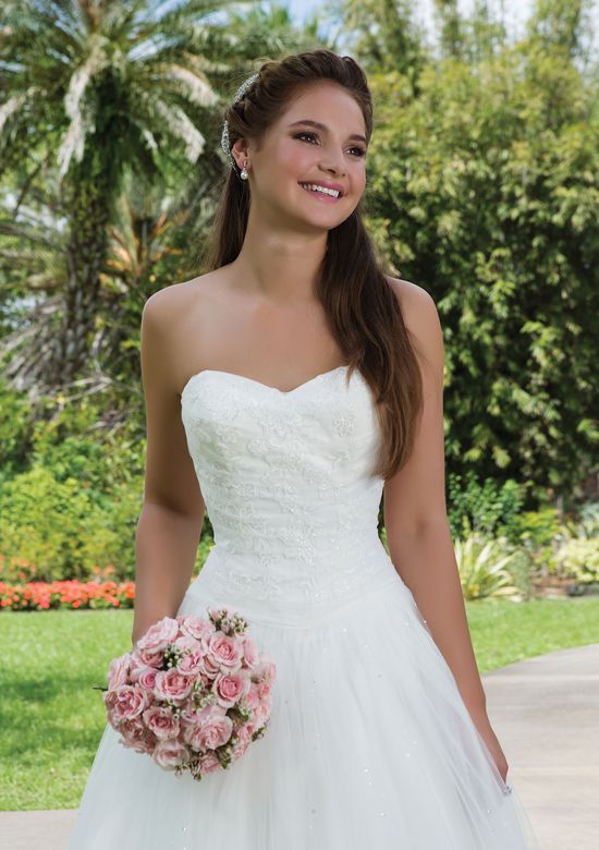 Style 6123: Beaded Tulle Ball gown with a Sweetheart neckline ...