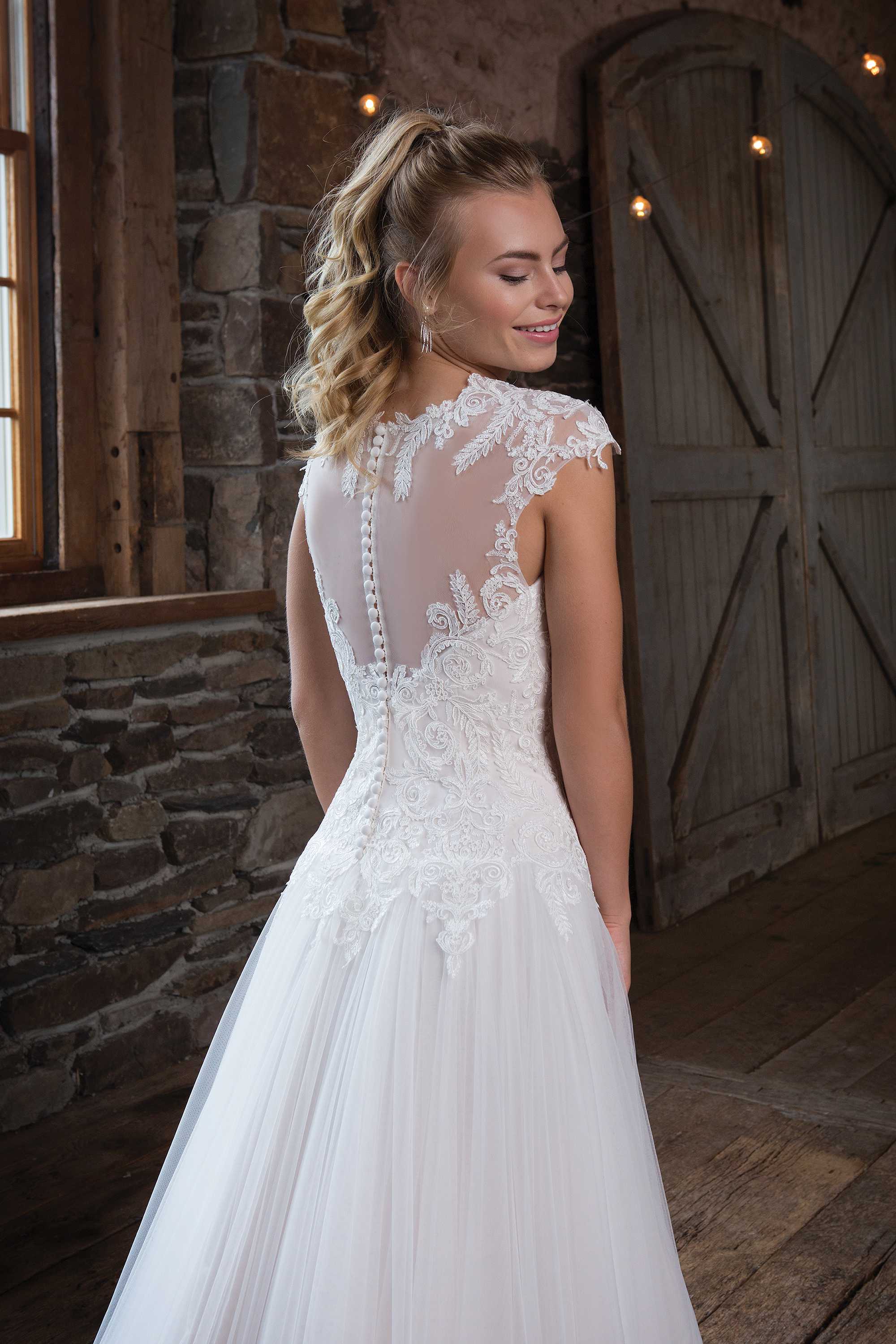 Style 1122: Soft Tulle Ball Gown with Basque Waist | Sweetheart Gowns