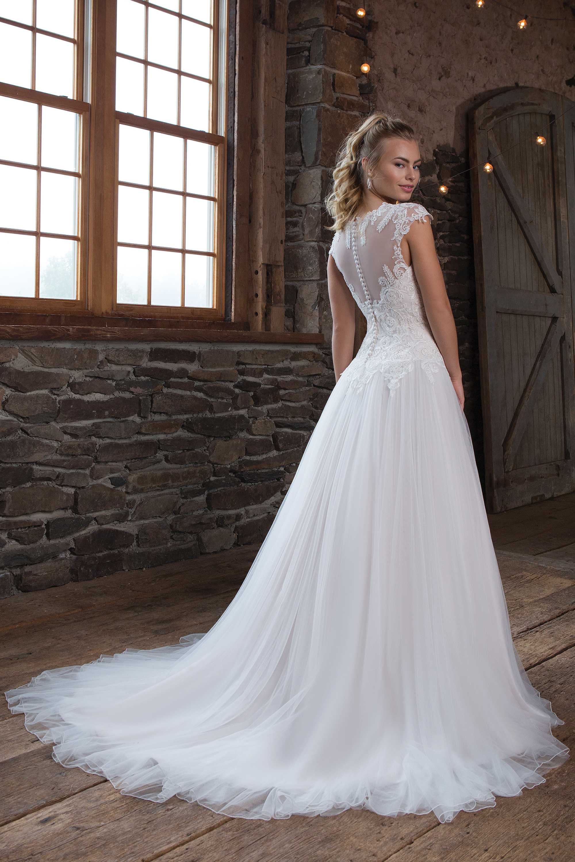 Style 1122: Soft Tulle Ball Gown with Basque Waist | Sweetheart Gowns