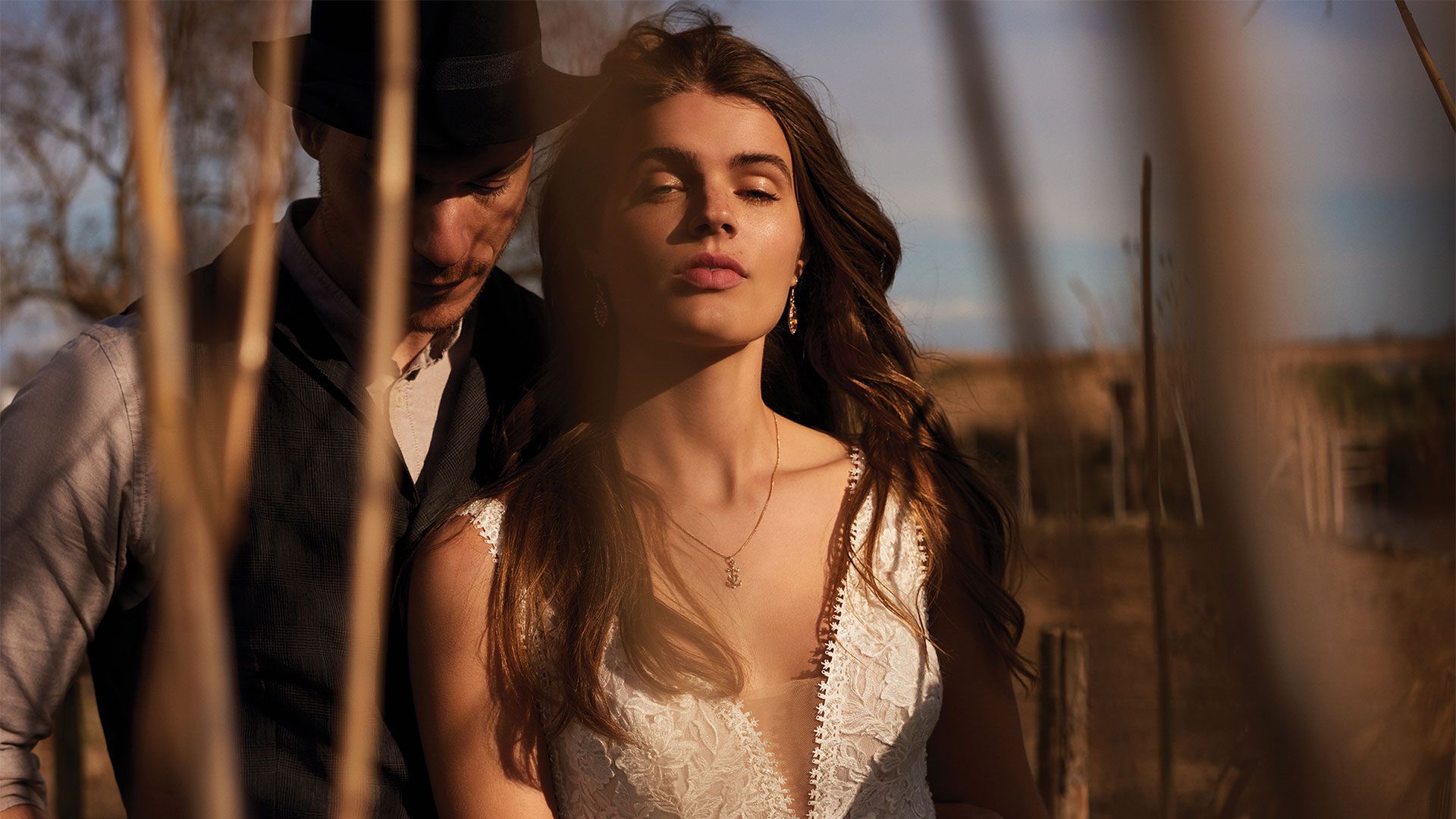 Style 66170: Plunging V-Neck A-Line Gown with Open Back | Lillian West