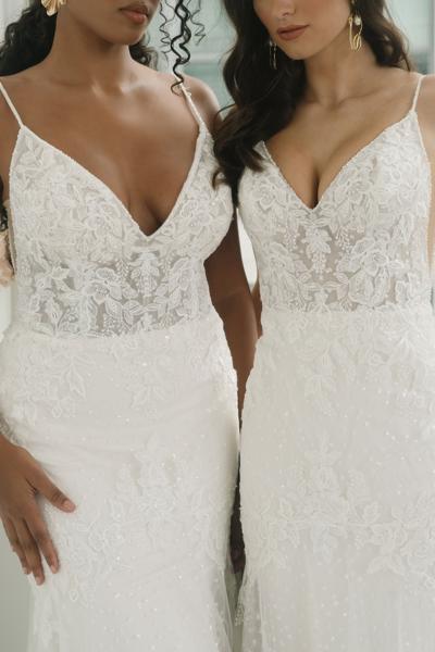 Style Calista: Sequin Tulle Fit and Flare Dress with Low Keyhole Back ...