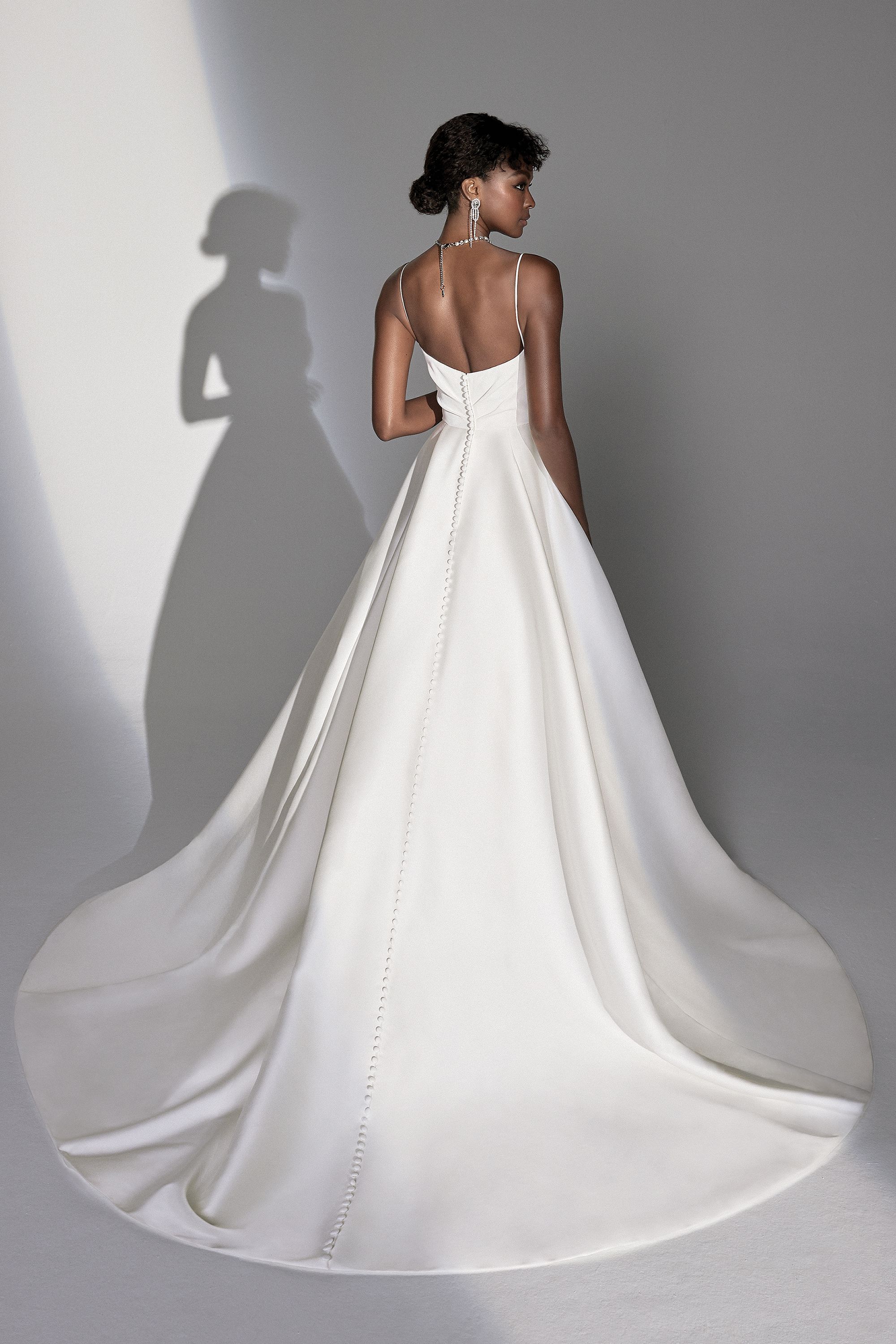 Style INEZ: Modern Clean Ball Gown with Pleated Bodice | Justin ...