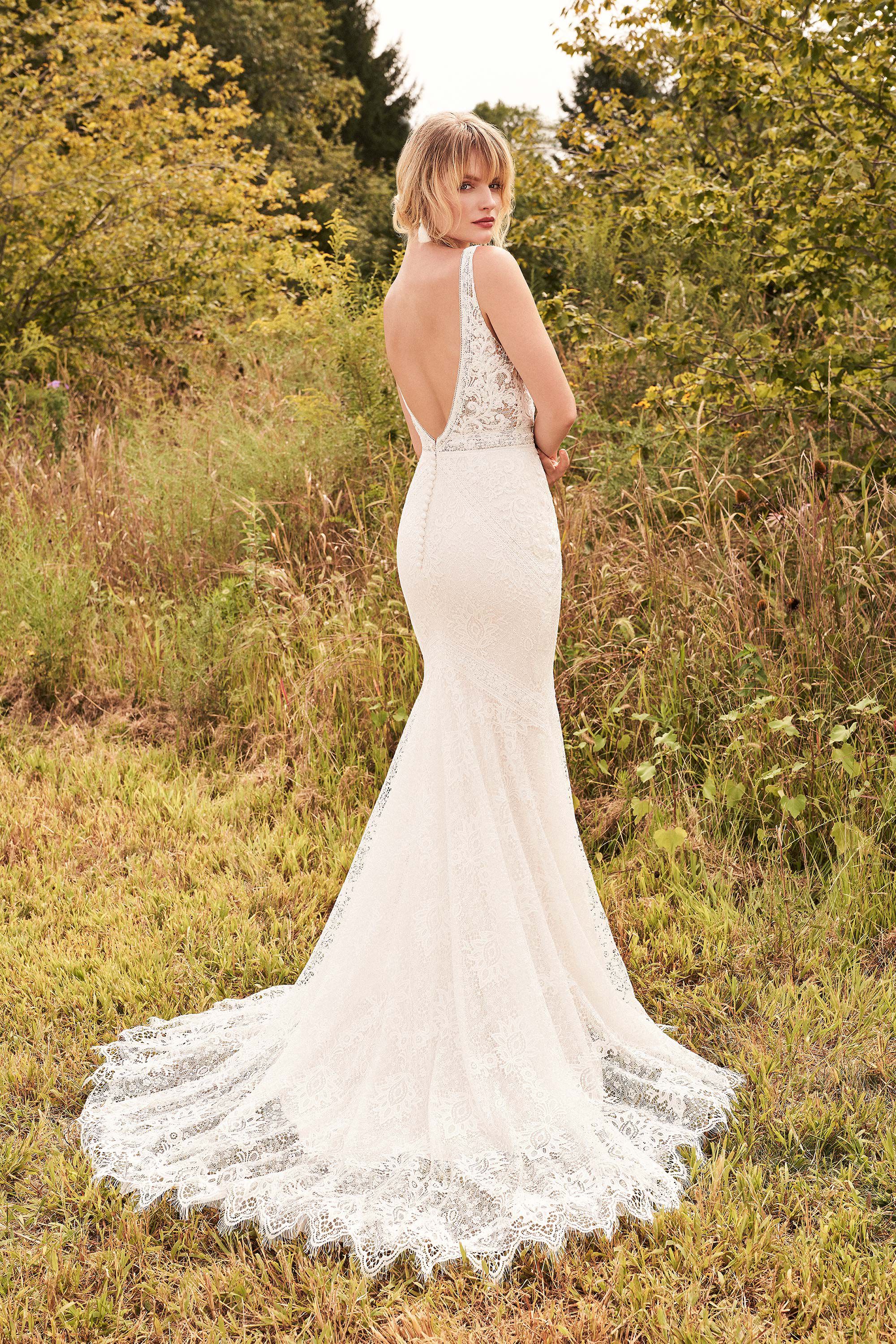 Style 66191: Allover Lace Dress with Sabrina Neckline and Detachable ...