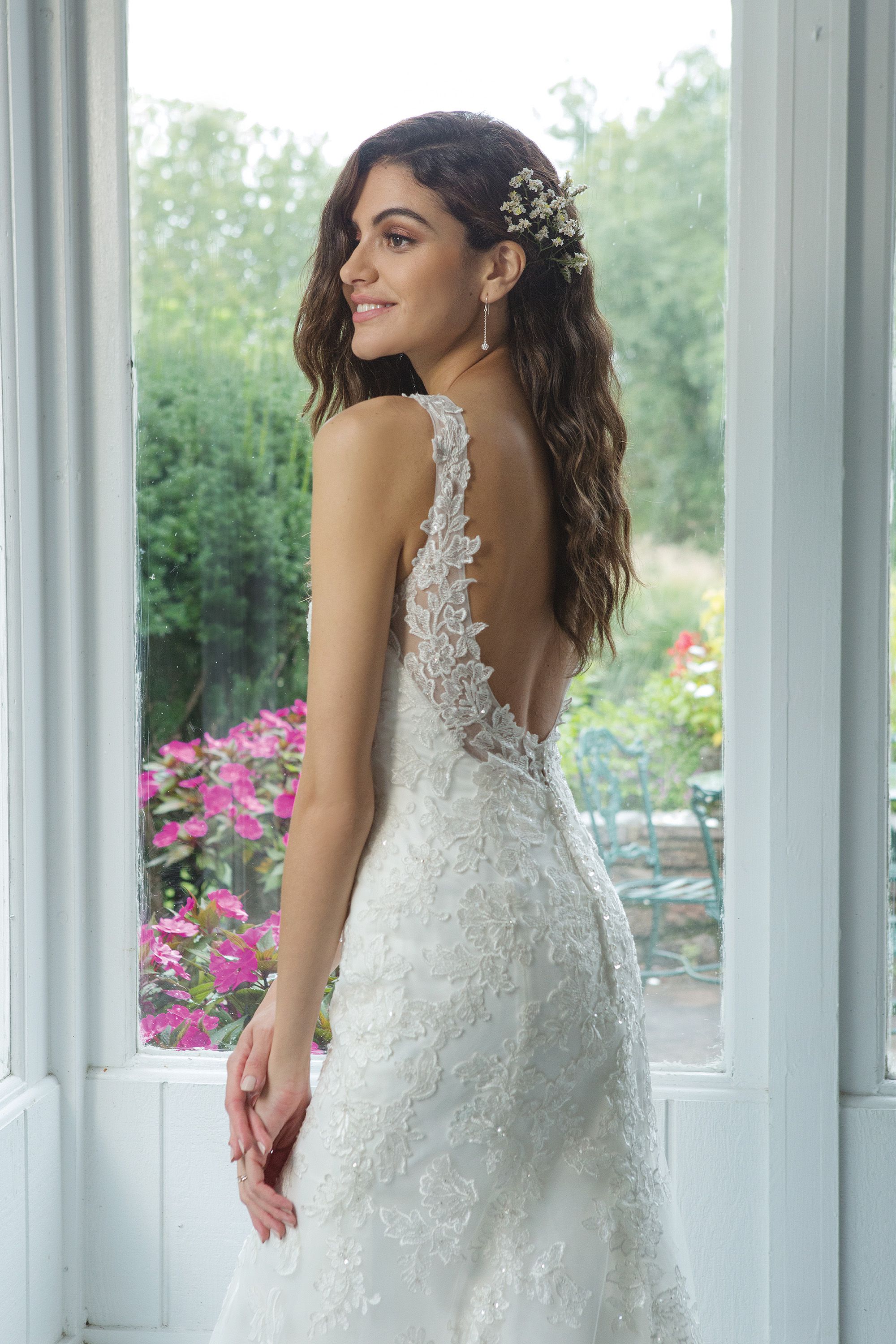 Style 11067: V-neckline with Beaded Lace Trumpet Gown | Sweetheart Gowns