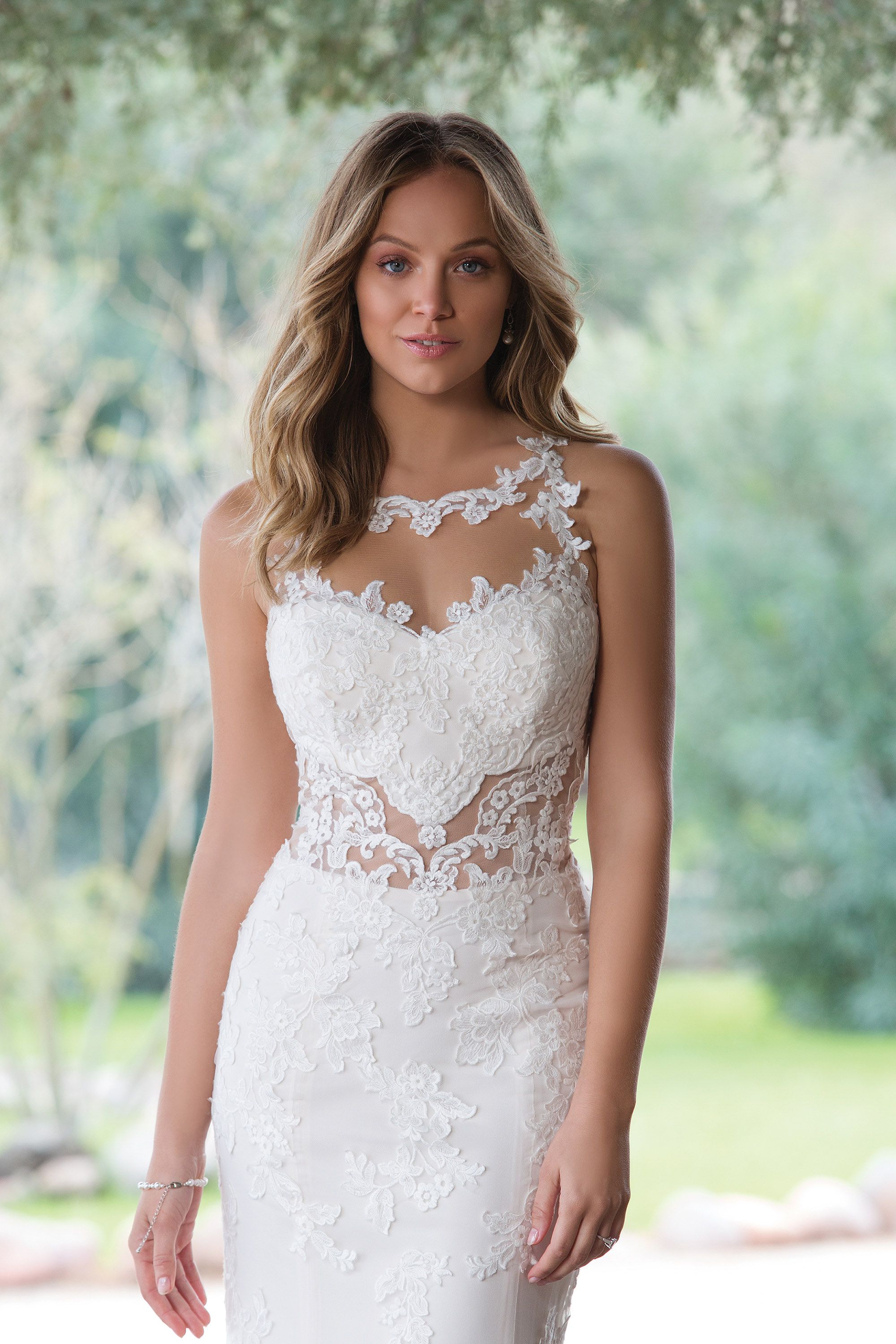 Style 1143: Fit and Flare Gown with Illusion Cut-Out at Waist ...